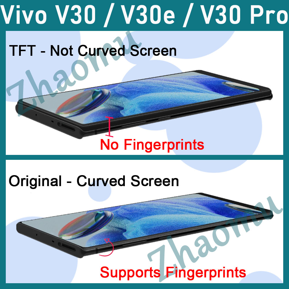 Original AMOLED Vivo V30 V30e V30 Pro 5G LCD Display Touch Screen ...