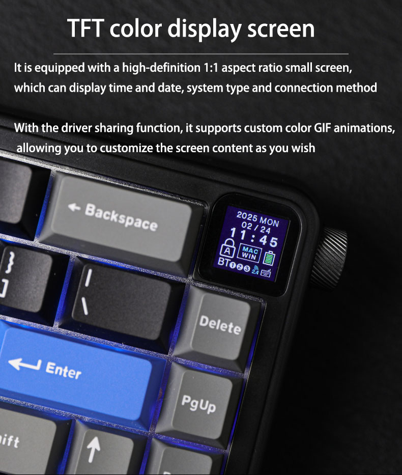 EPOMAKER HE65 Magnetic Wireless Keyboard 65% Hot swappable RGB GASKET ...