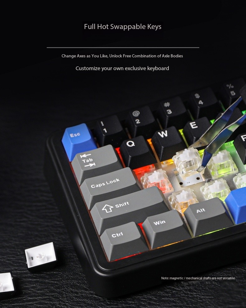 EPOMAKER HE65 Magnetic Wireless Keyboard 65% Hot swappable RGB GASKET ...