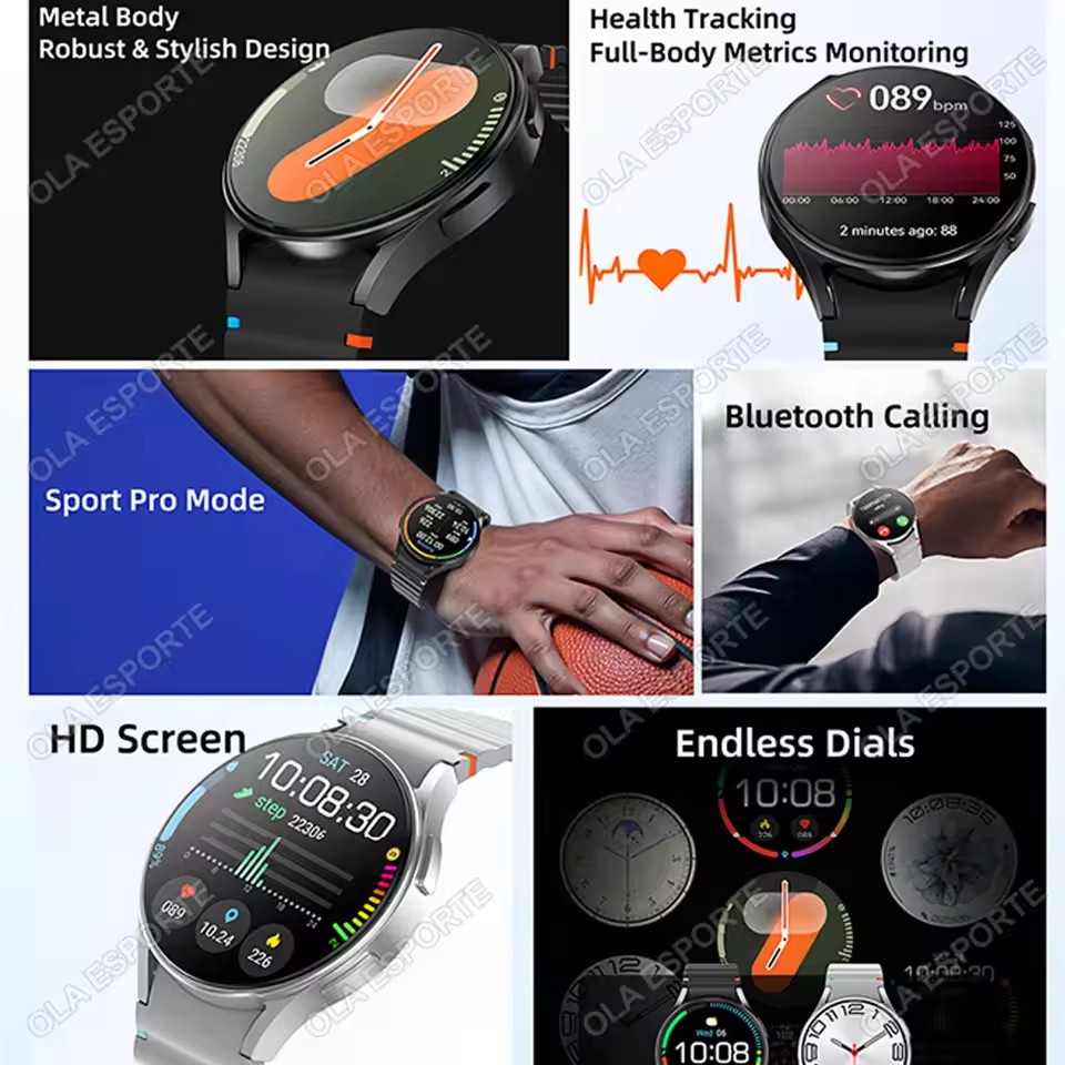 For Samsung Galaxy Watch 7 Smart Watch Men Women HD AMOLED Voice Call ...