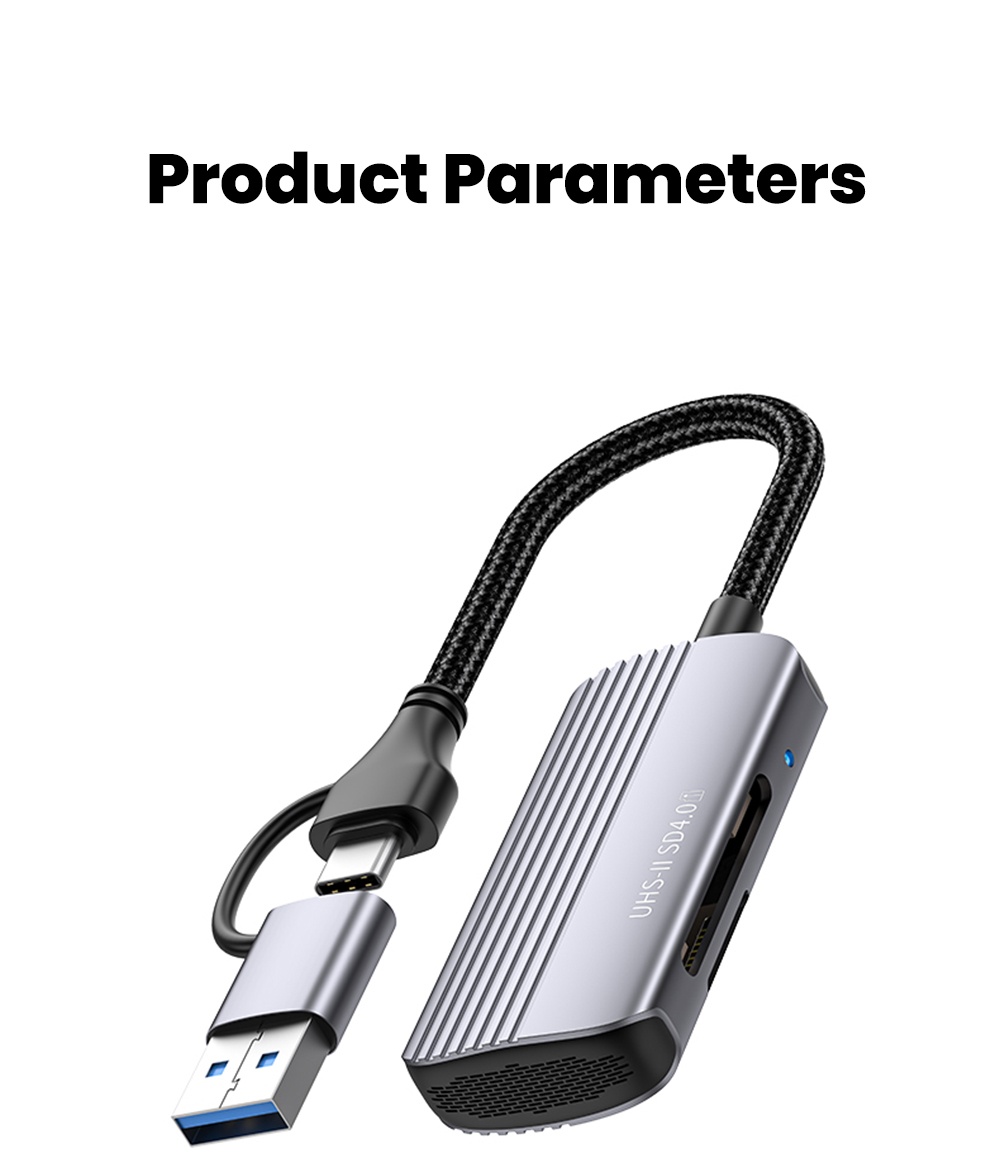 Dual Head 2-in-1 4.0 Dual Card Reader USB 4.0 High-speed Card Reader SD ...