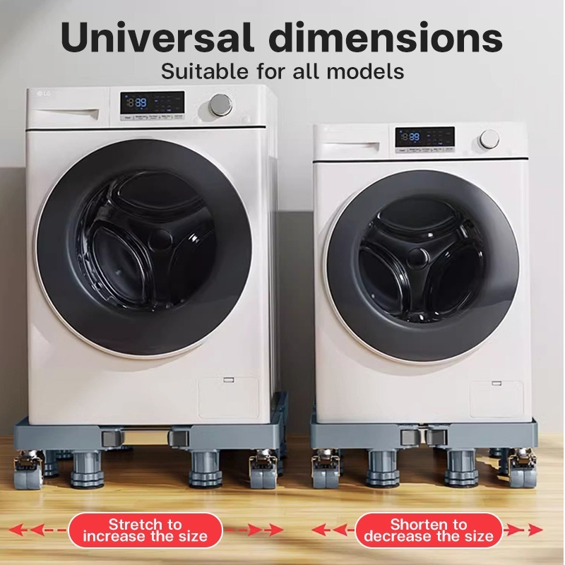 Adjustable Washing Machine Base Stand With Wheels Heavy Duty ...