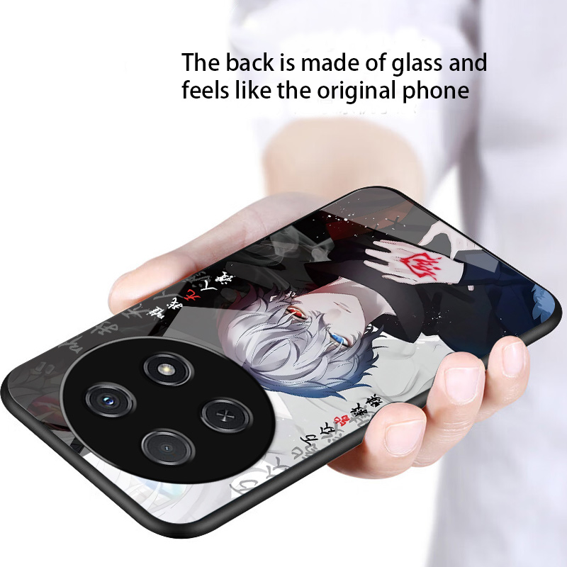 Glass Casing for Huawei nova 12i Shockproof Case Tempered Glass Back ...