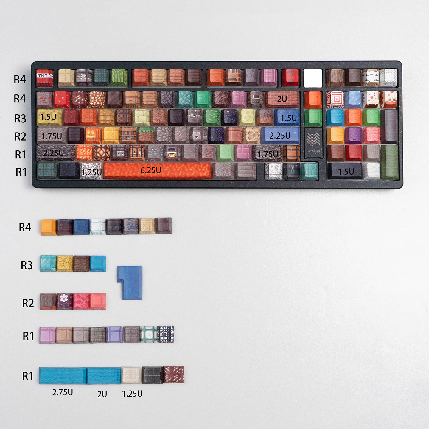 Minecraft Keycaps Side Shine through PBT keycap set for Mechanical ...