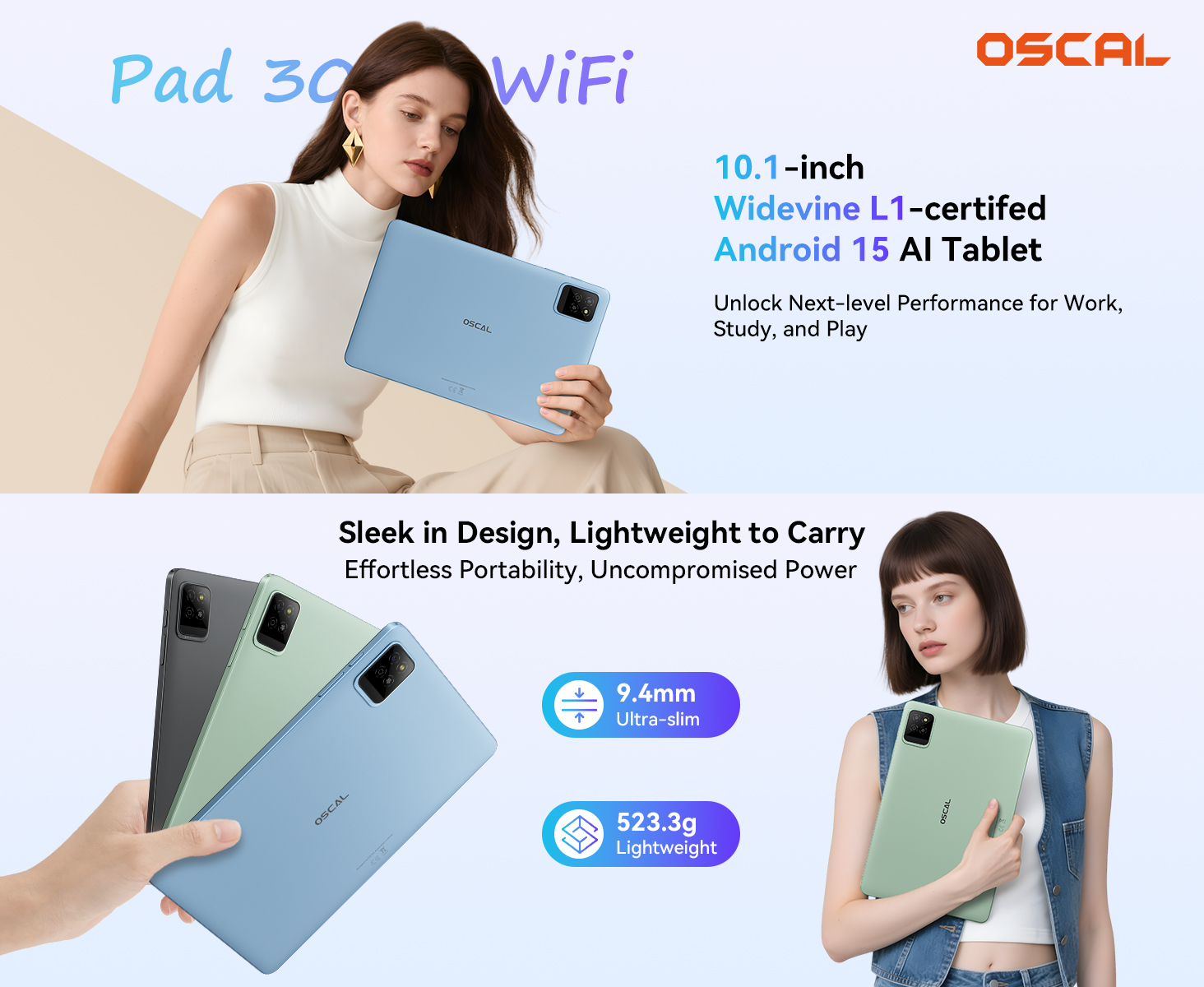 Blackview Oscal Pad 30 WiFi 10.1" Tablet Unisoc T310 Octa-core 64GB ...