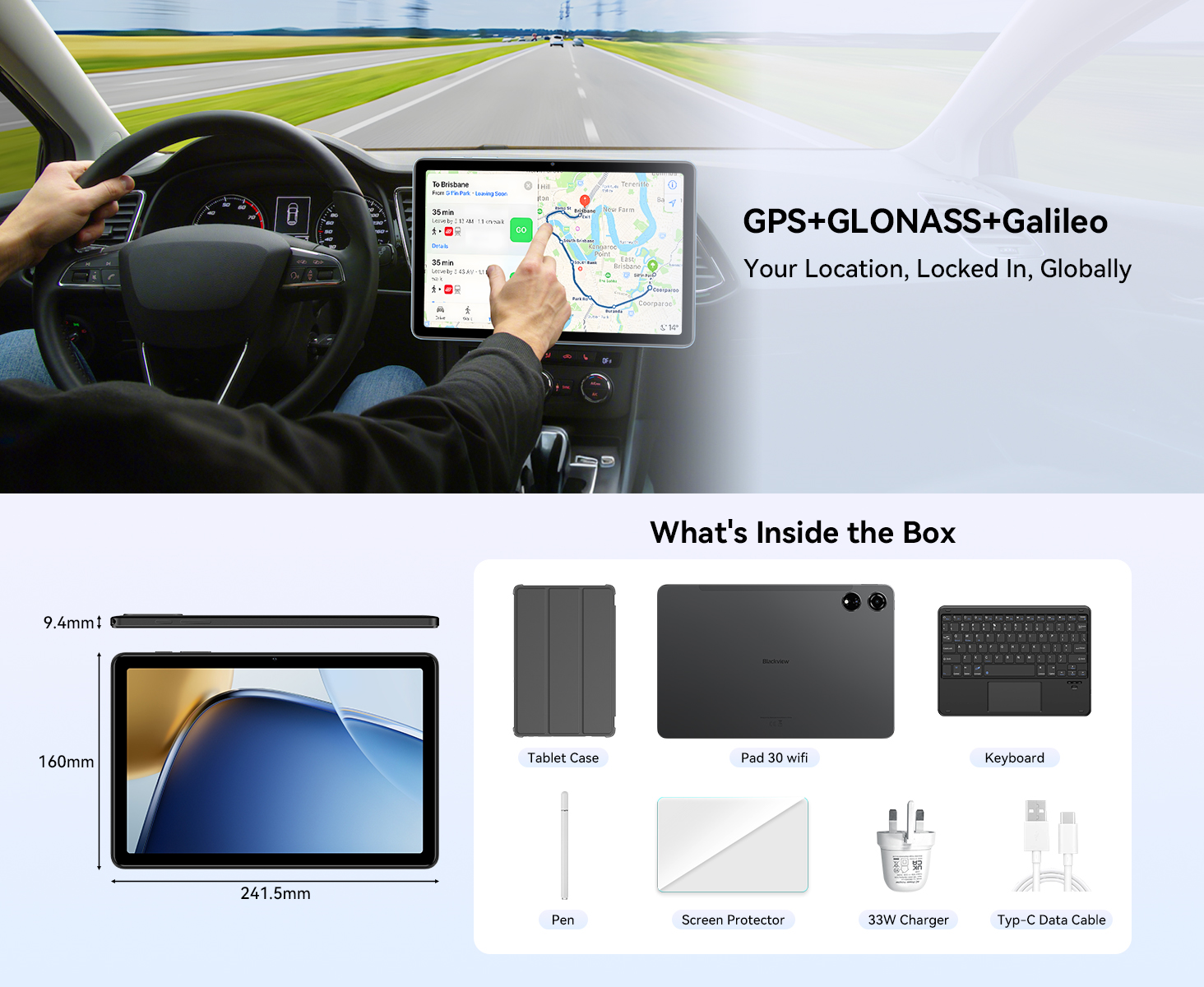 Blackview Oscal Pad 30 WiFi 10.1" Tablet Unisoc T310 Octa-core 64GB ...