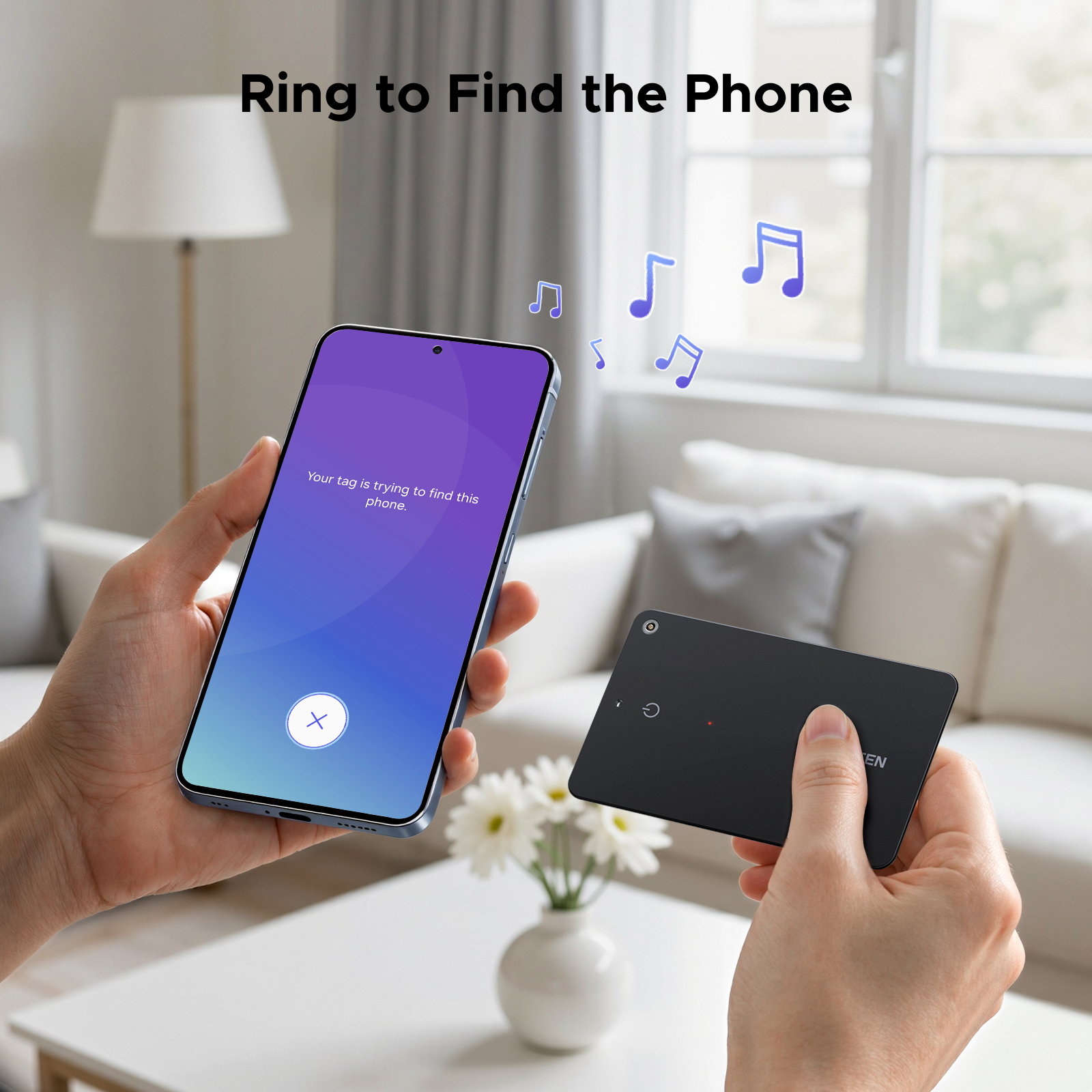 UGREEN Tracker Slim Work with Samsung SmartThings AirTag Smart Tracker ...