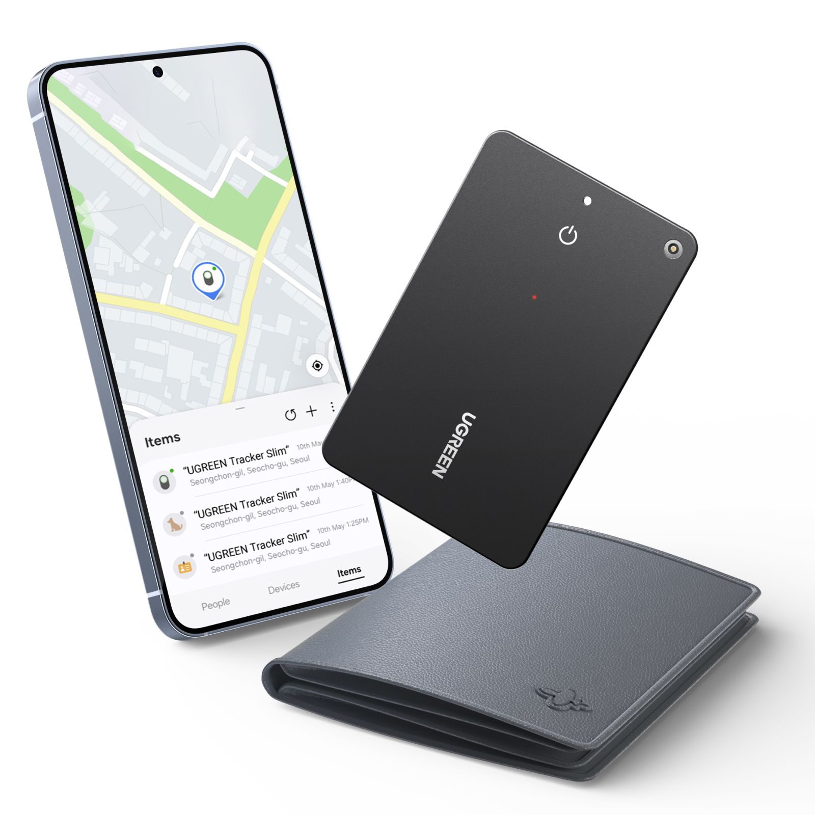UGREEN Tracker Slim Work with Samsung SmartThings AirTag Smart Tracker ...