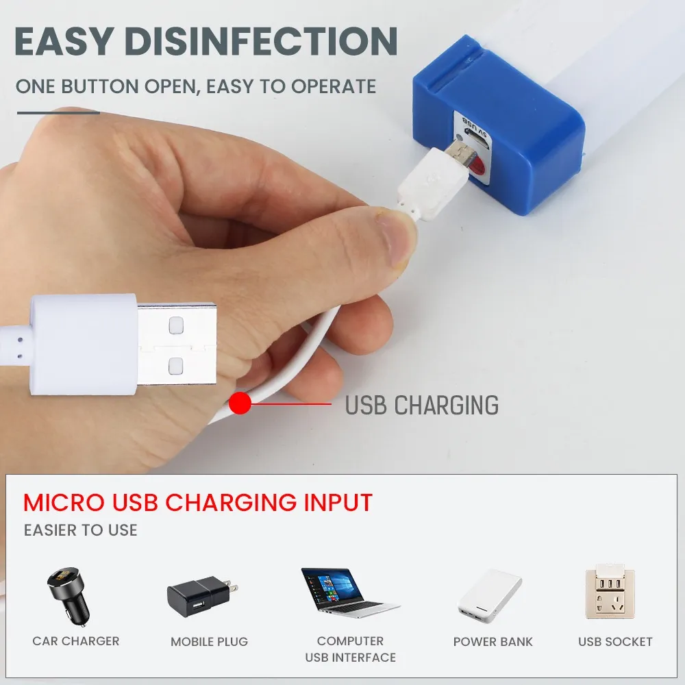 USB Rechargeable LED Emergency Light: Lithium Battery-Powered, Portable ...