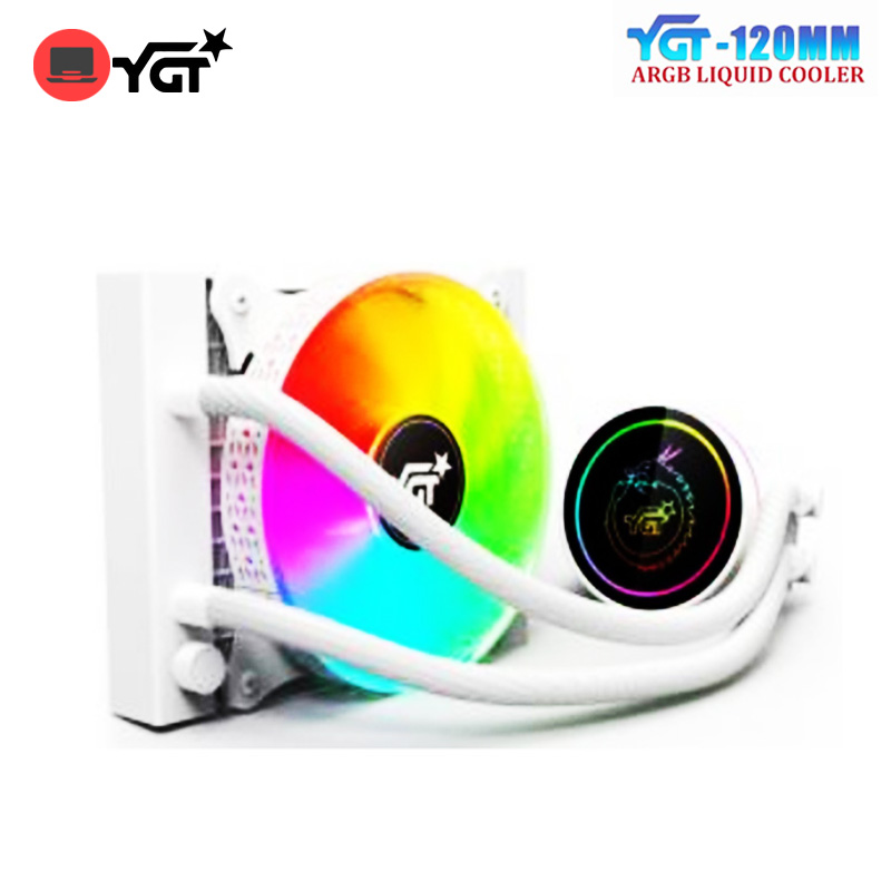 YGT ARGB Liquid Cooler 120mm 3Pin Heatsink CPU Cooling Fan Cooler For PC Desktop | Shopee ...