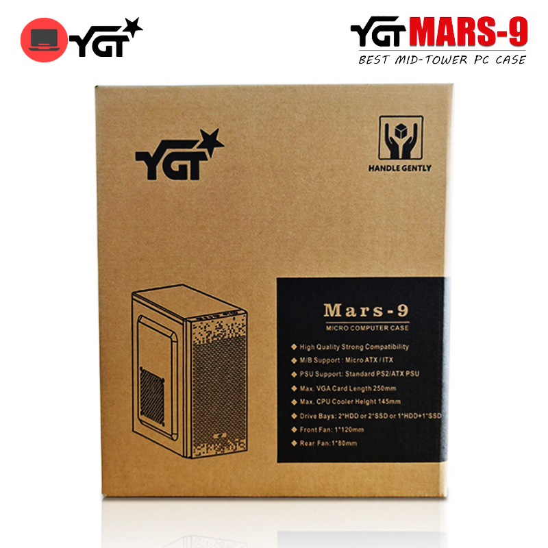 YGT PC Case With PSU Gaming/Office Computer Case Mars Series Micro-ATX ...