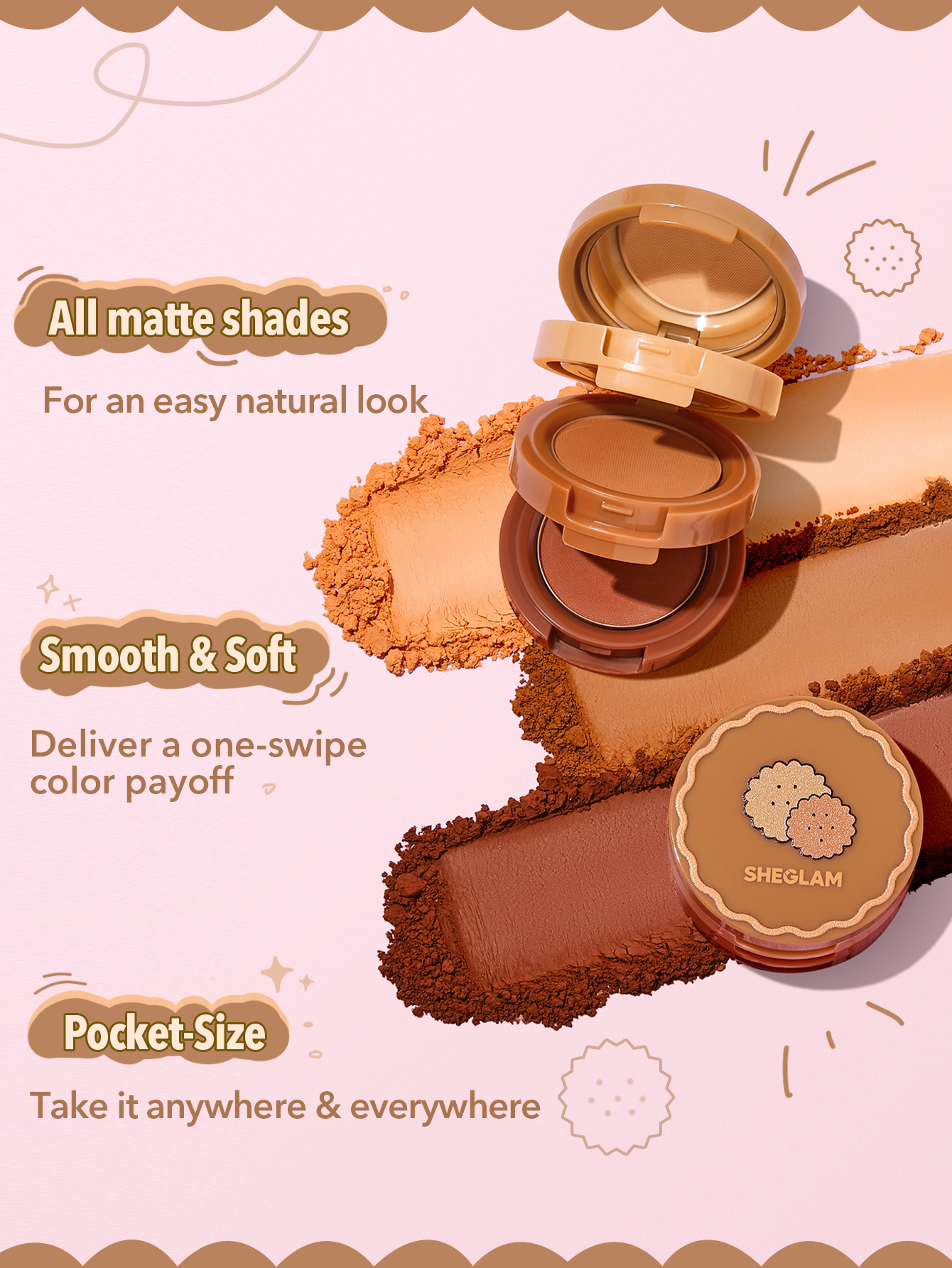 SHEGLAM Smart Cookie Shadow Stack | Shopee Philippines