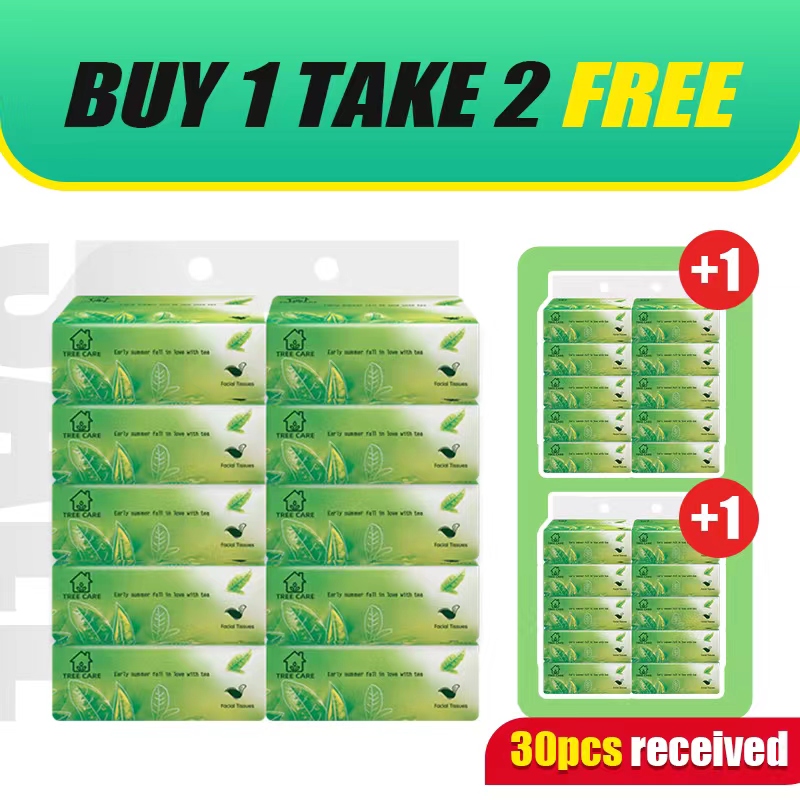 【50 Packs】Tissue Paper Towel Organic green tea Facial Tissue Paper ply ...