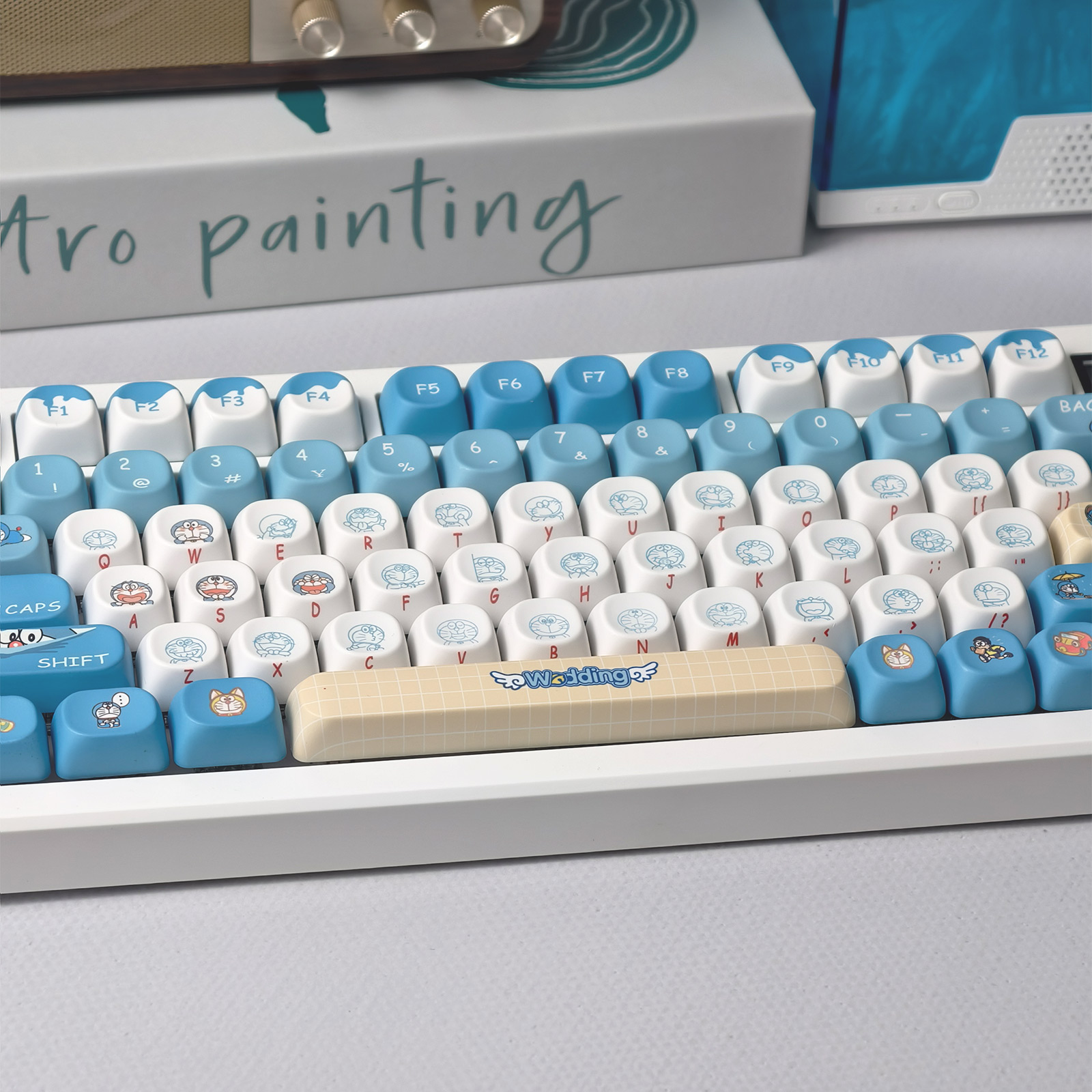 Doraemon Keycap Cherry Profile 120 Keys PBT Five-sided Dye Sublimation ...