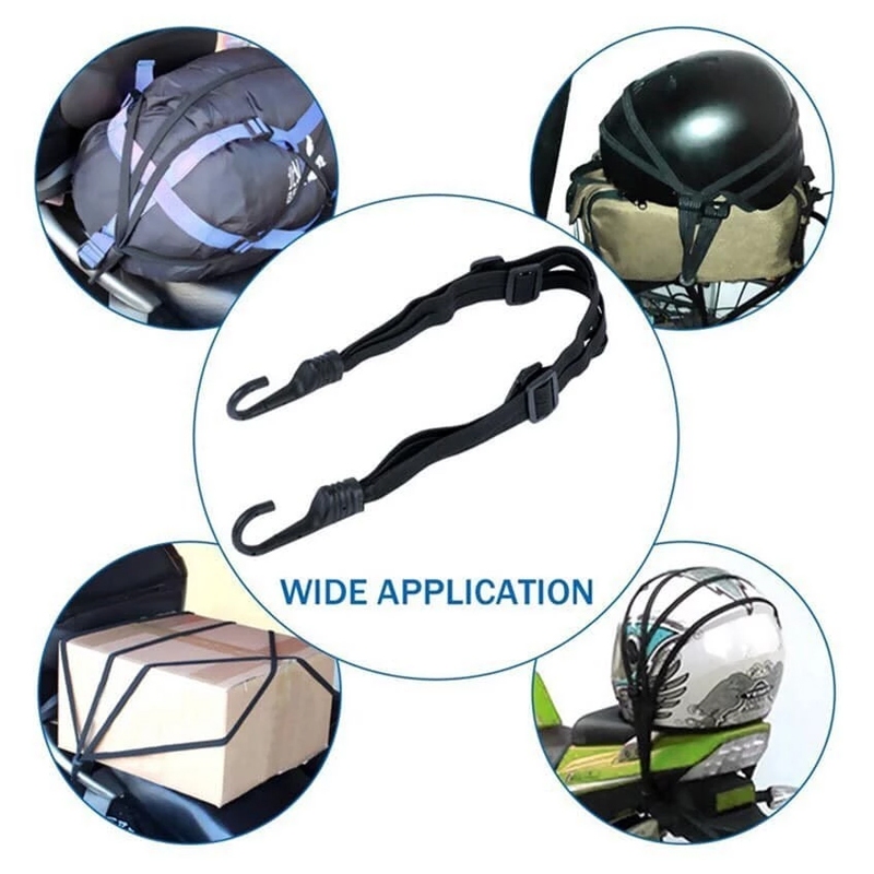 60cm Motorcycle Universal Helmet Retractable Luggage Elastic Rope Strap ...
