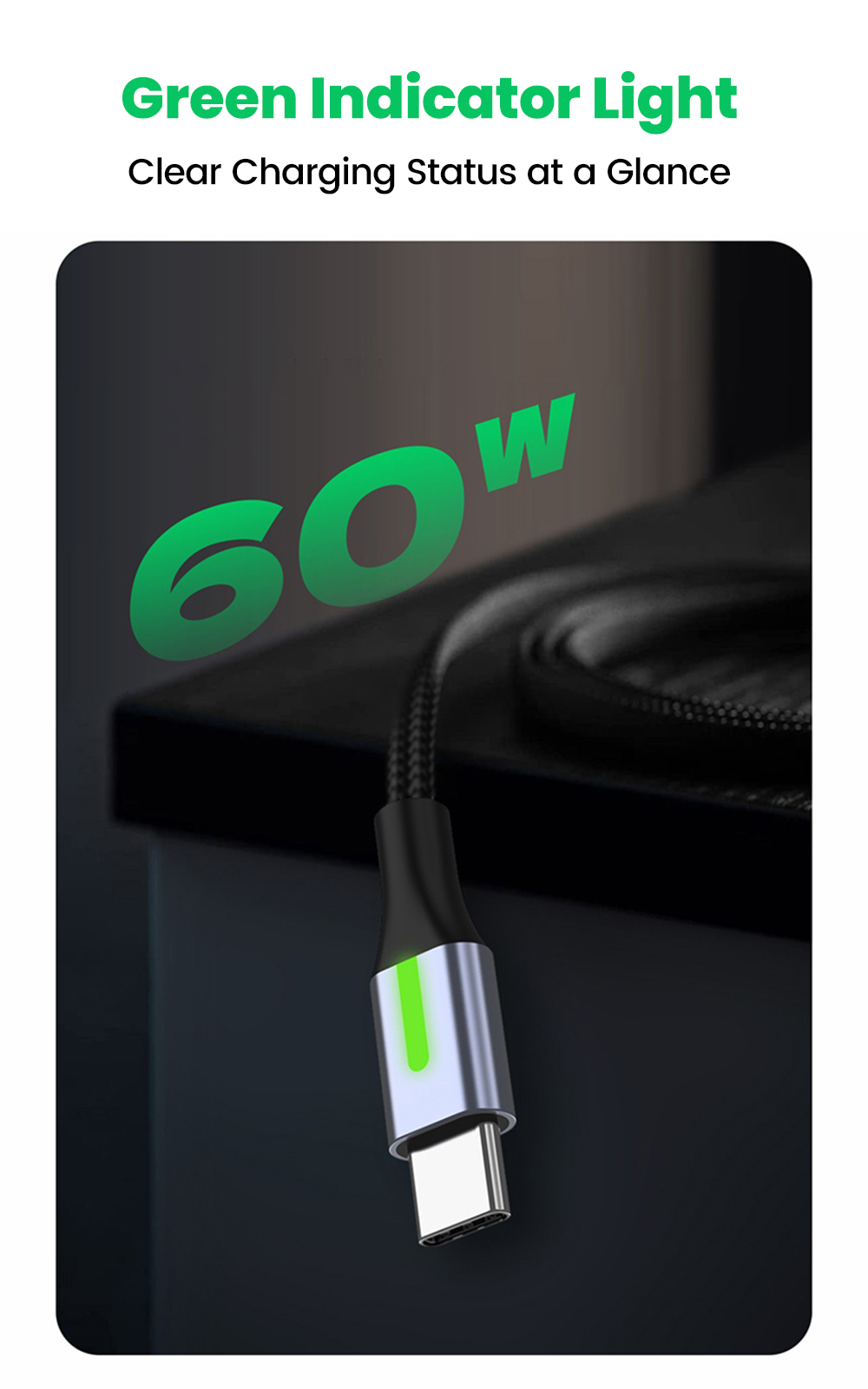 Elough 0.25M 0.5M Short Type C Cable 66W USB A To Type C Fast Charging ...