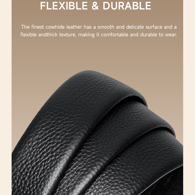 [SEPTWOLVES] Belt Men's New Style Wolf Head High-End First Layer ...