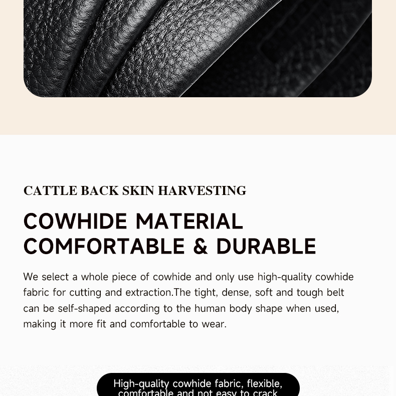 [SEPTWOLVES] Belt Men's New Style Wolf Head High-End First Layer ...