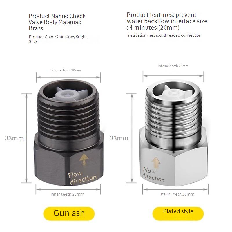 One-Way Check Valve with Internal and External Threads - Toilet ...