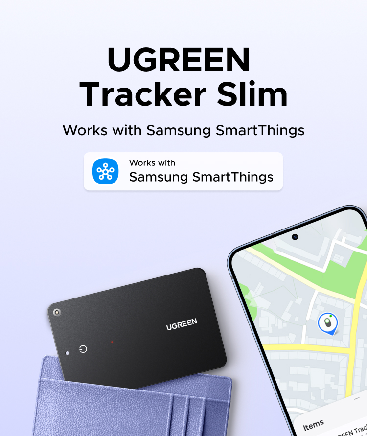 UGREEN Tracker Slim Work with Samsung SmartThings AirTag Smart Tracker ...