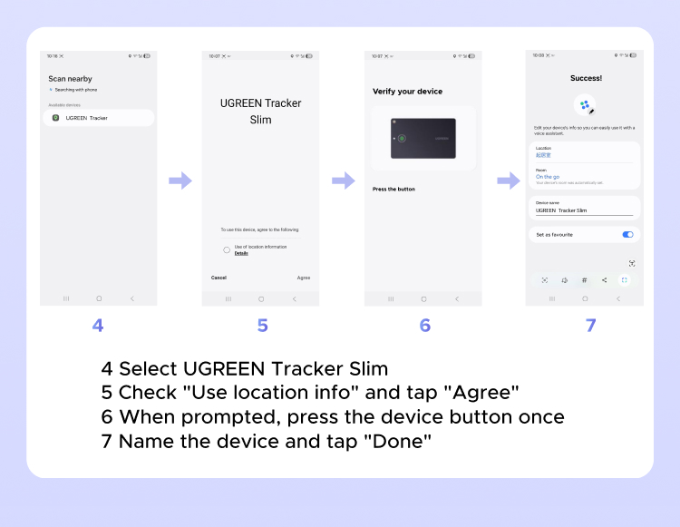 UGREEN Tracker Slim Work with Samsung SmartThings AirTag Smart Tracker ...