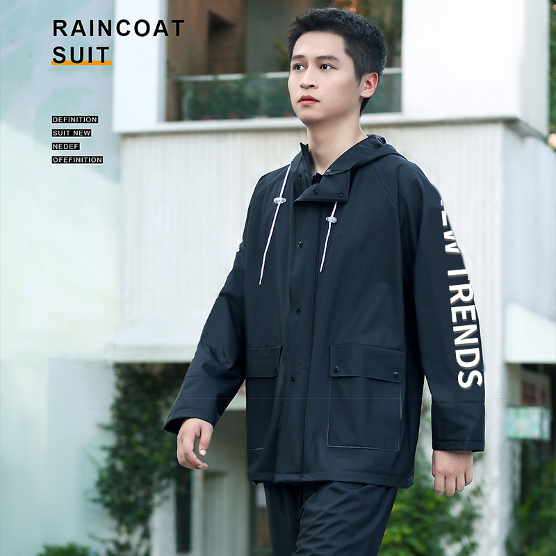 Raincoat Set Fashion Outdoor Riding Rainsuit Set for Men Women Adult ...