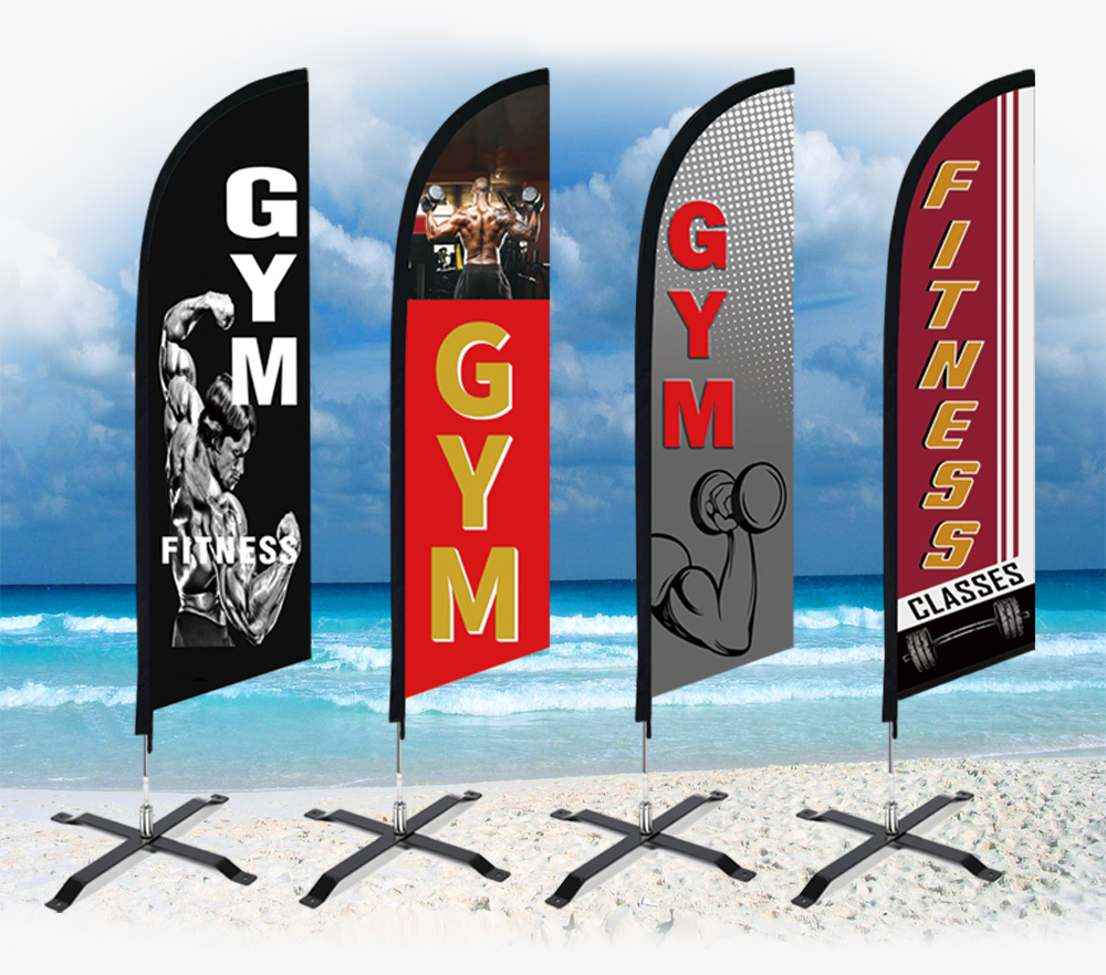 GYM Feather Flag Only Swooper Without Pole Beach Flag fitness Work Out ...