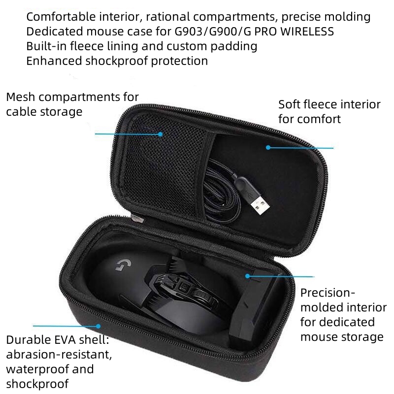 [Noblefu] High Quality Mouse Storage Bag Universal Mouse Case Pouch ...