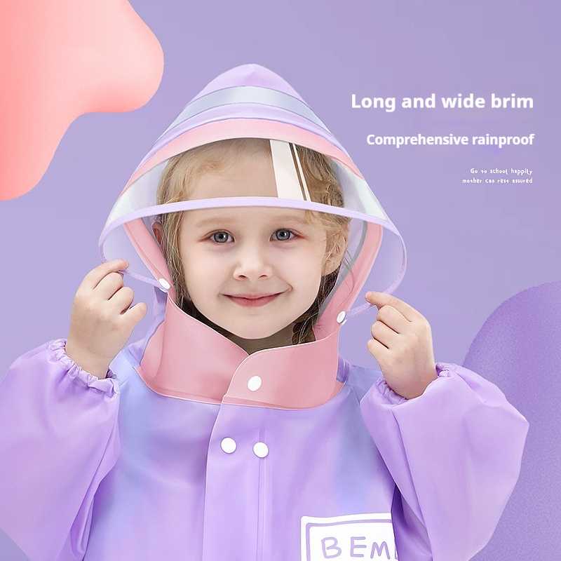 Kuromi Raincoat For Kids Girl 4-10 Yrs Lena Bell Hooded Raincoat For ...