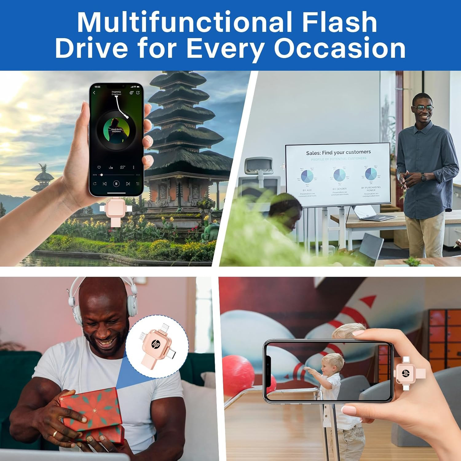 Flashdisk Otg 2TB for 4-in-1 HP OTG IOS Flashdisk High Speed USB 3.0 ...