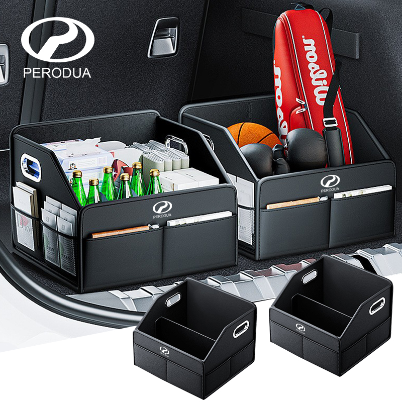 Multi-use Leather Car Trunk Storage Collapsible Car Boot Organizer for ...