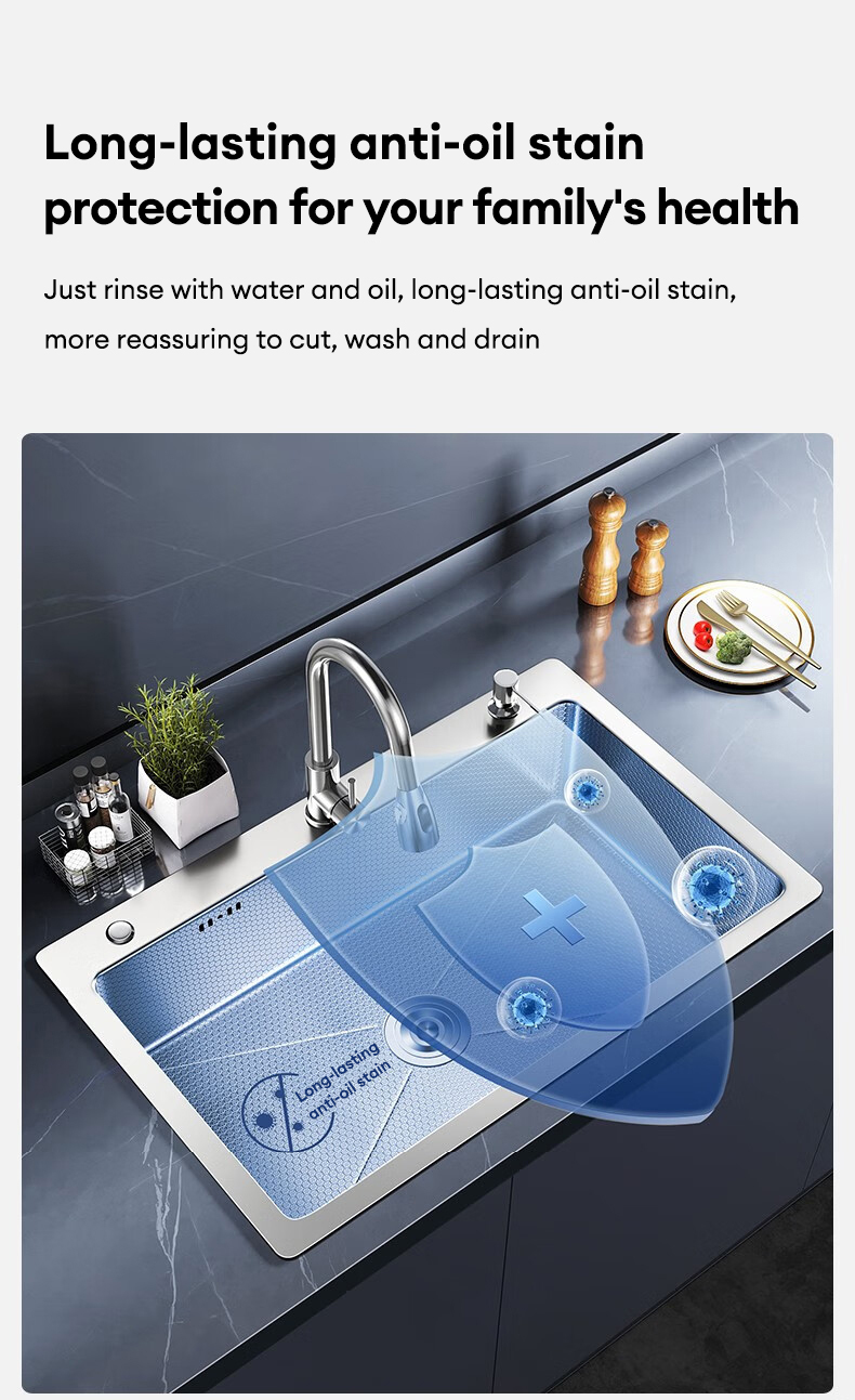 GAA 304 Stainless Steel Sink Kitchen Sink Set Honeycomb Embossed Sink ...