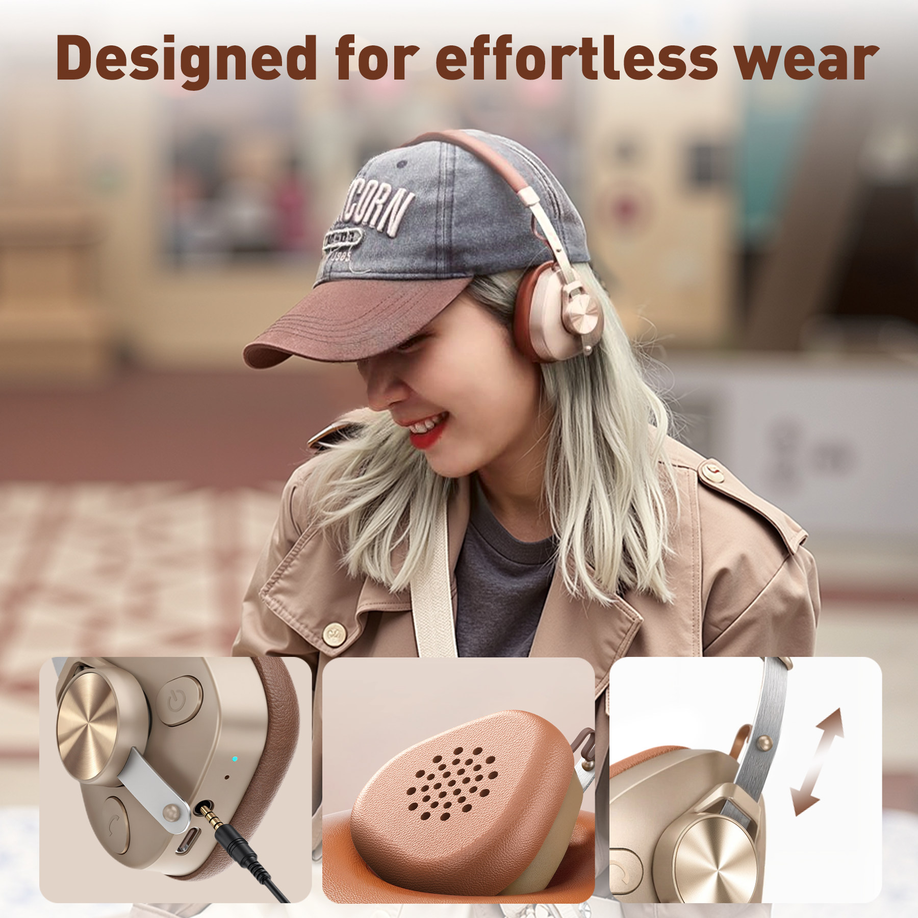 Oneodio F4 Bluetooth 5.4 Wireless Headphones with Microphone Hi-Res ...
