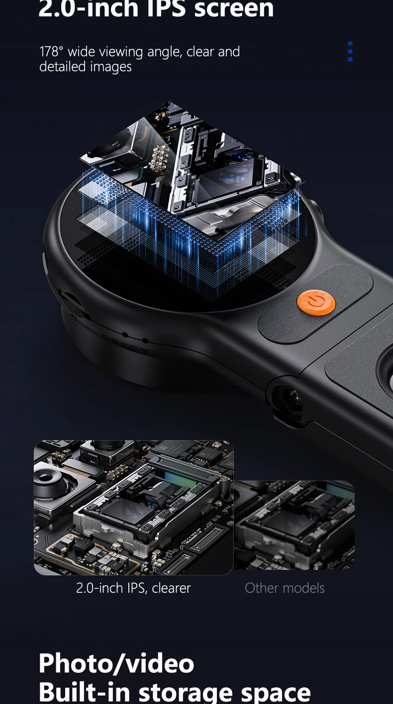 Autofocus 500X Digital Microscope with 8leds 2MP Coin Video Microscopes ...