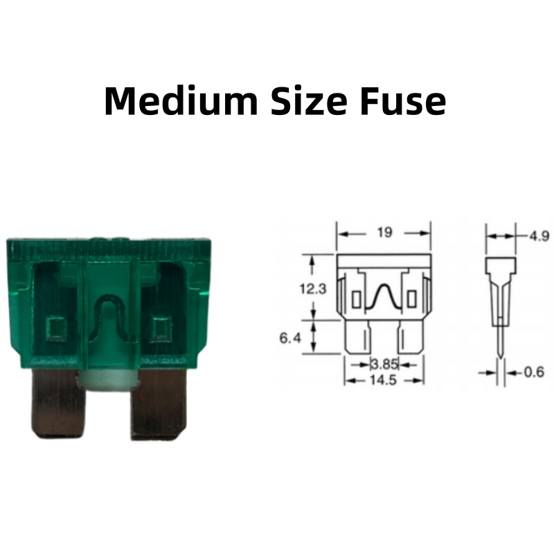 100PCS Car Fuse Assortment Set Profile Mini Middle Size Blade Type Fuse ...