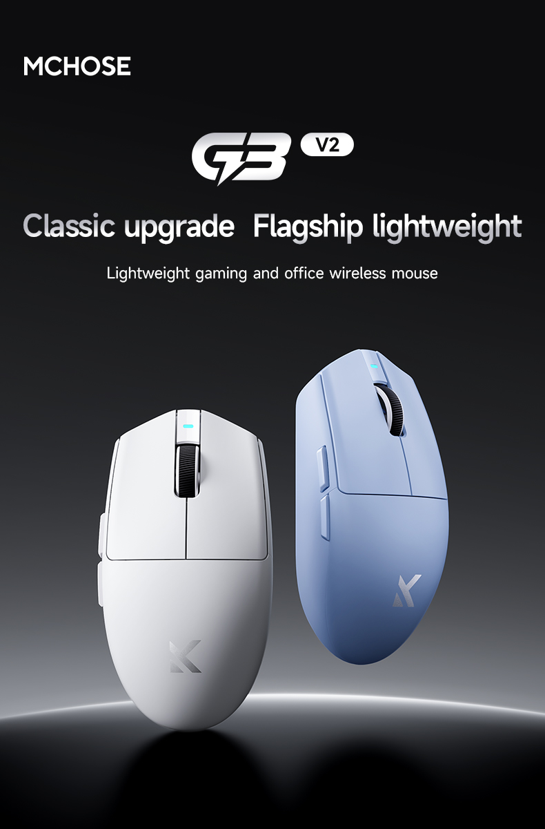 Wireless Mouse Mchose G3 V2 Gaming Mouse 2.4G Bluetooth Wired Three-mode Lightweight Wireless ...