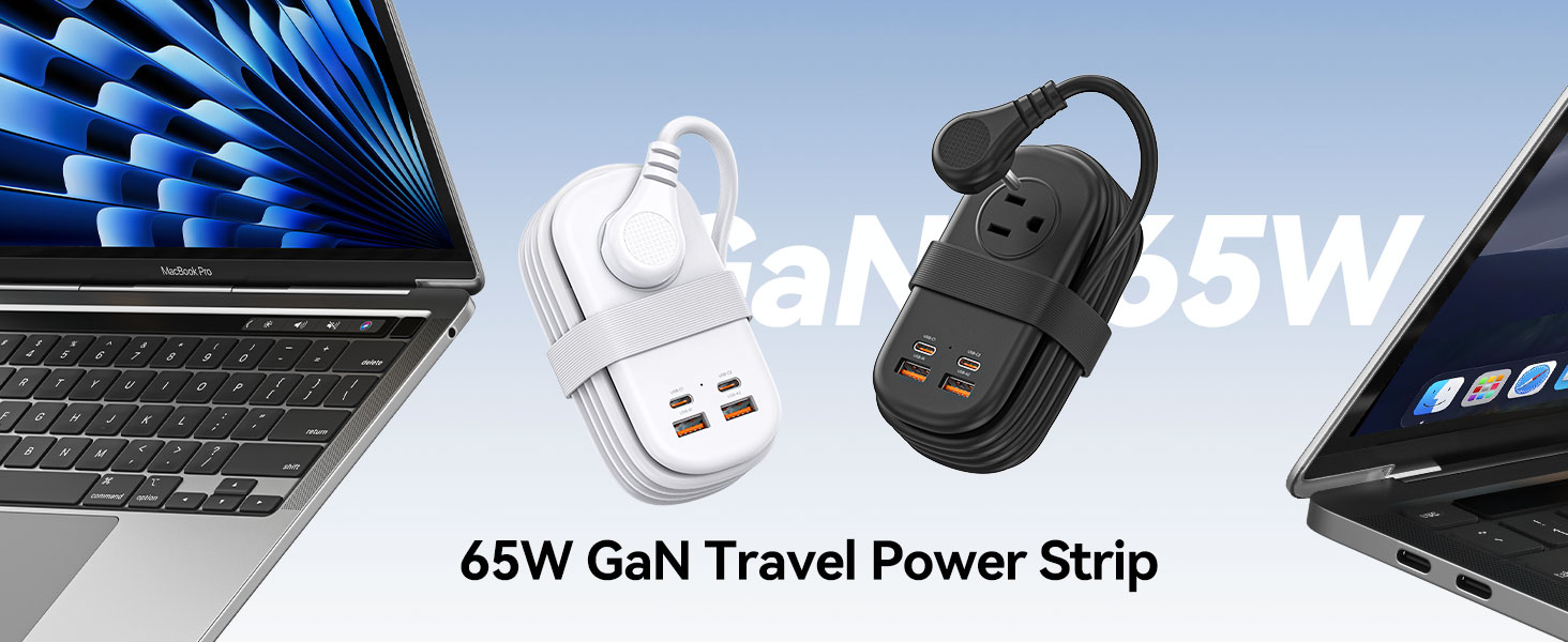 ORICO 65W GaN Power Strip Fast Charging USB Type C 220V Extension Cord ...