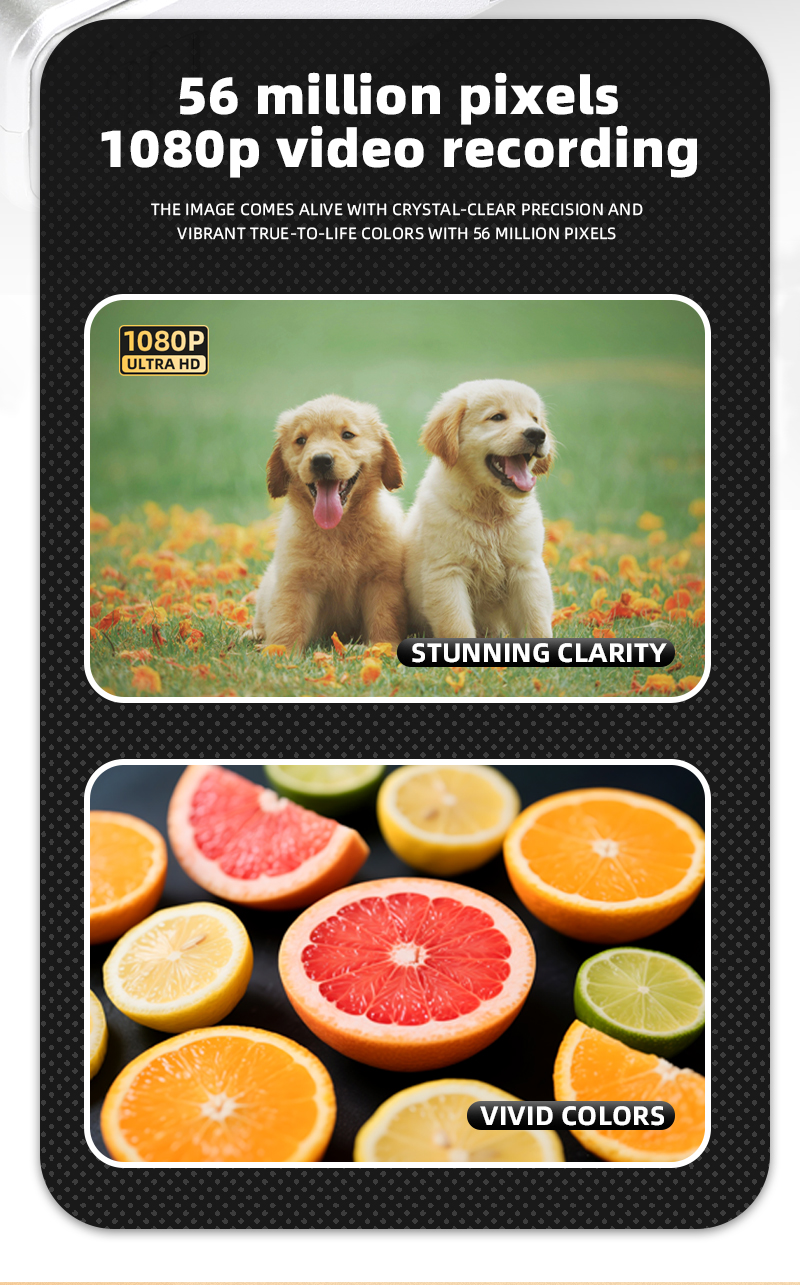 KiTBEEZ KC-2 Digital Camera 56MP Super Clear 16X Zoom 1080P Recording ...