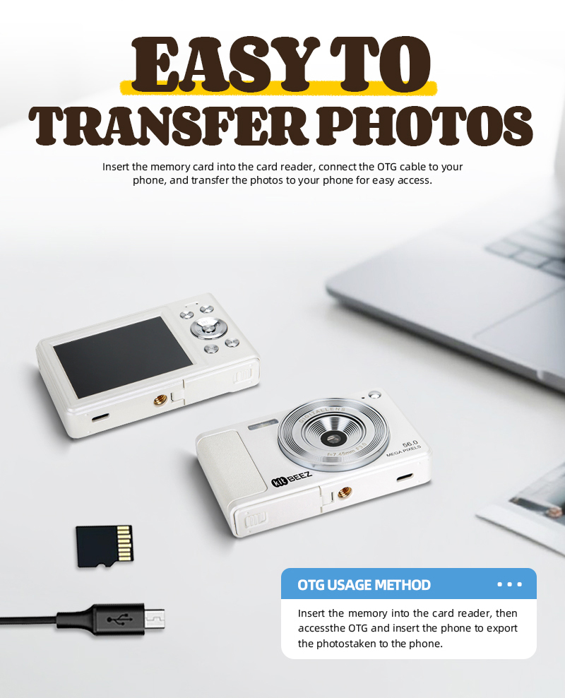 KiTBEEZ KF-2 56MP CCD Camera 1080P Video 16X Digital Zoom Retro Camera ...