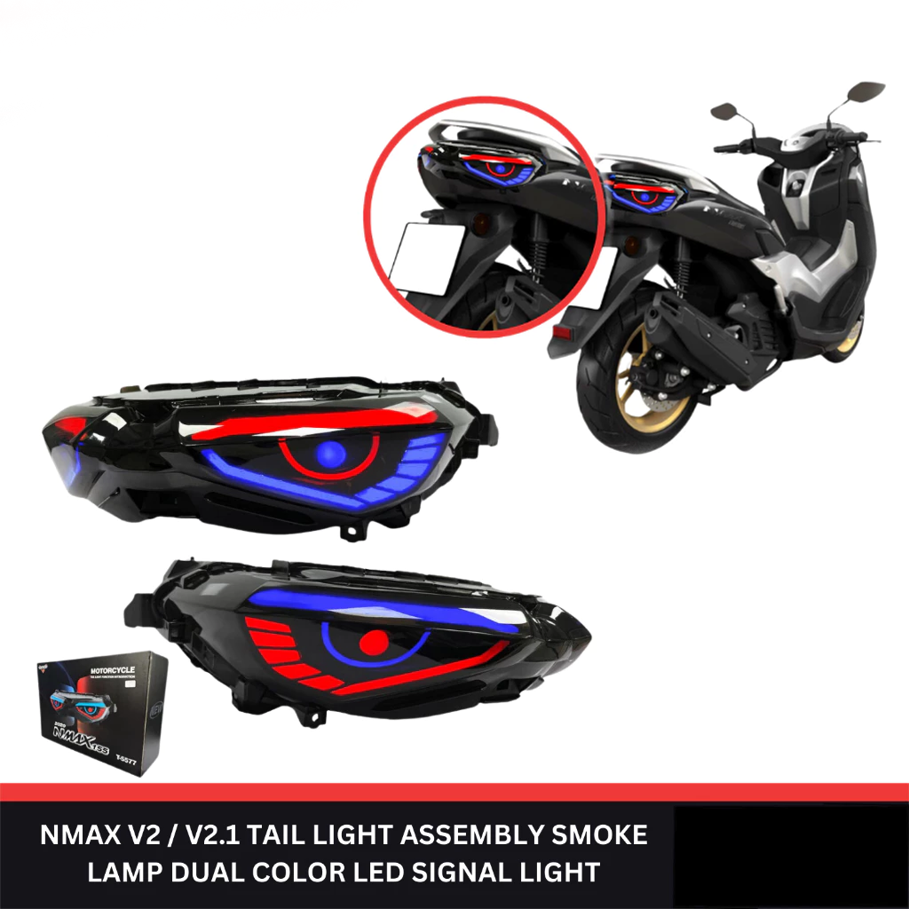 YAMAHA RGB Tail Light Nmax V2 Smoke Lens Modes LED VIVID Color Plug And ...