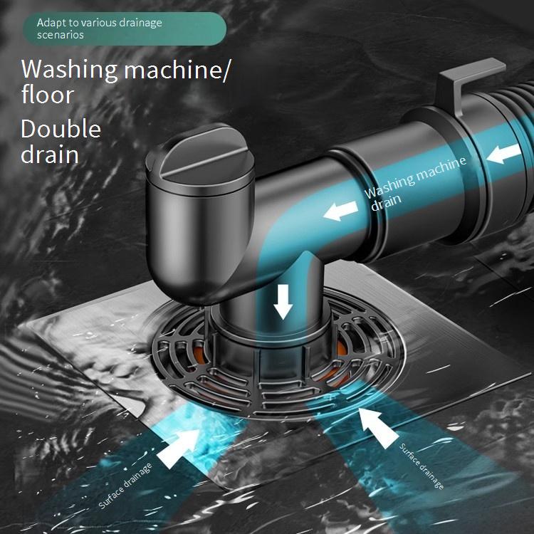 Washing Machine Drain Pipe Connector - 2-in-1 Anti-Odor and Overflow ...