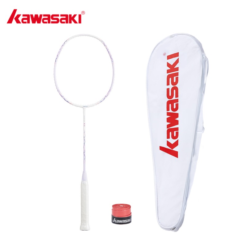 Kawasaki Full Carbon Fiber Badminton Racket GLACIER 5U 18-30LBS ...
