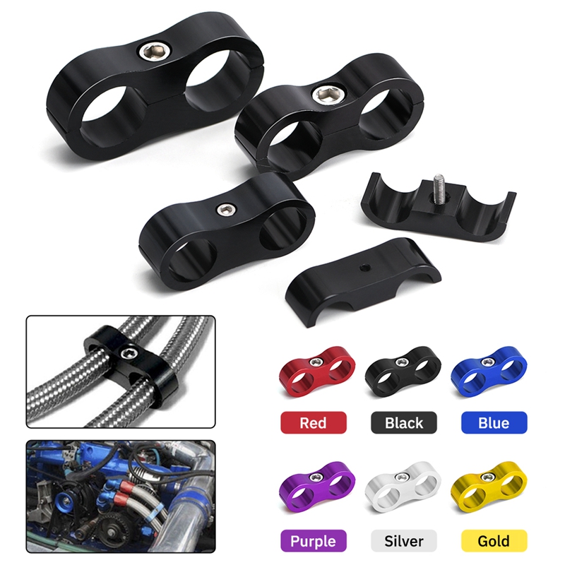 Dual-Hole Oil Hose Clamp Mounts for Custom Automotive Braided Lines ...