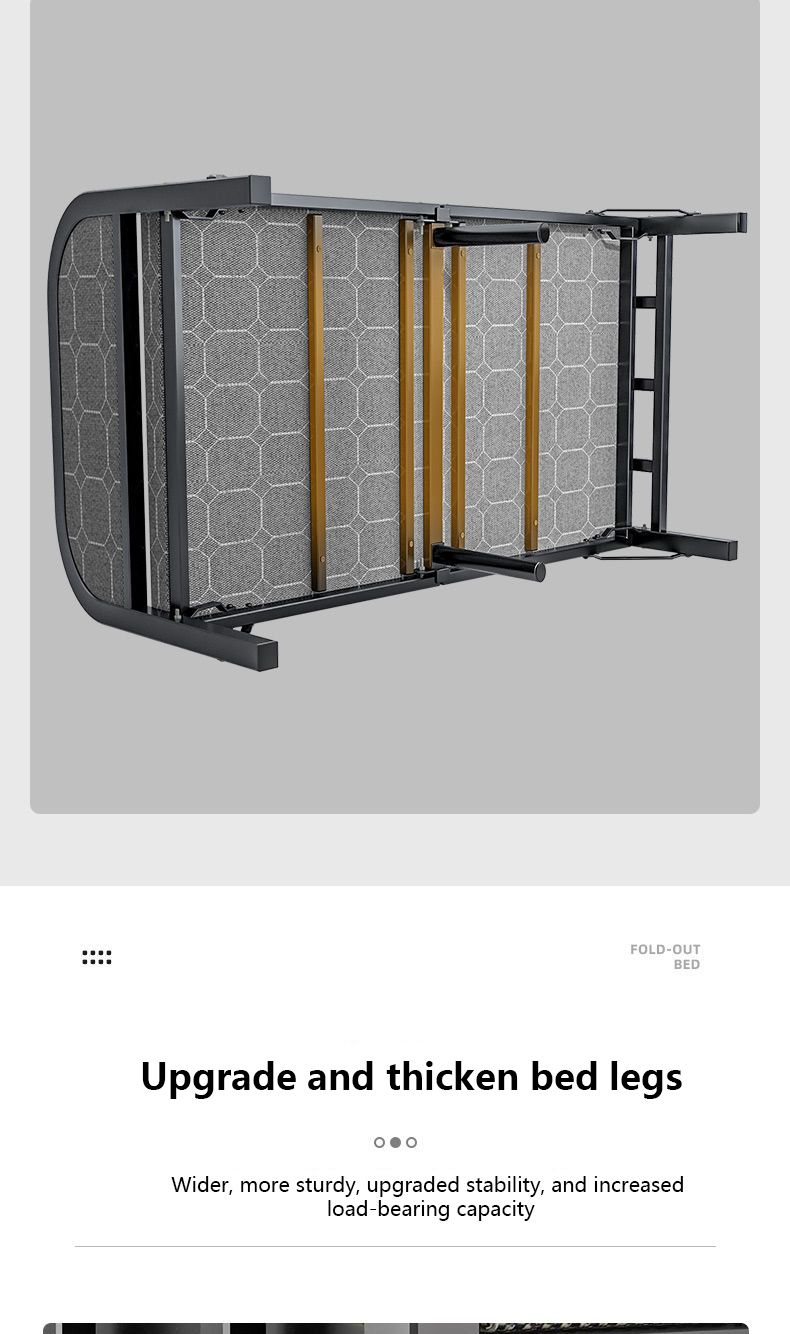 Portable Metal Folding Bed Home Foldable Heavy Duty Bed Space Saving ...