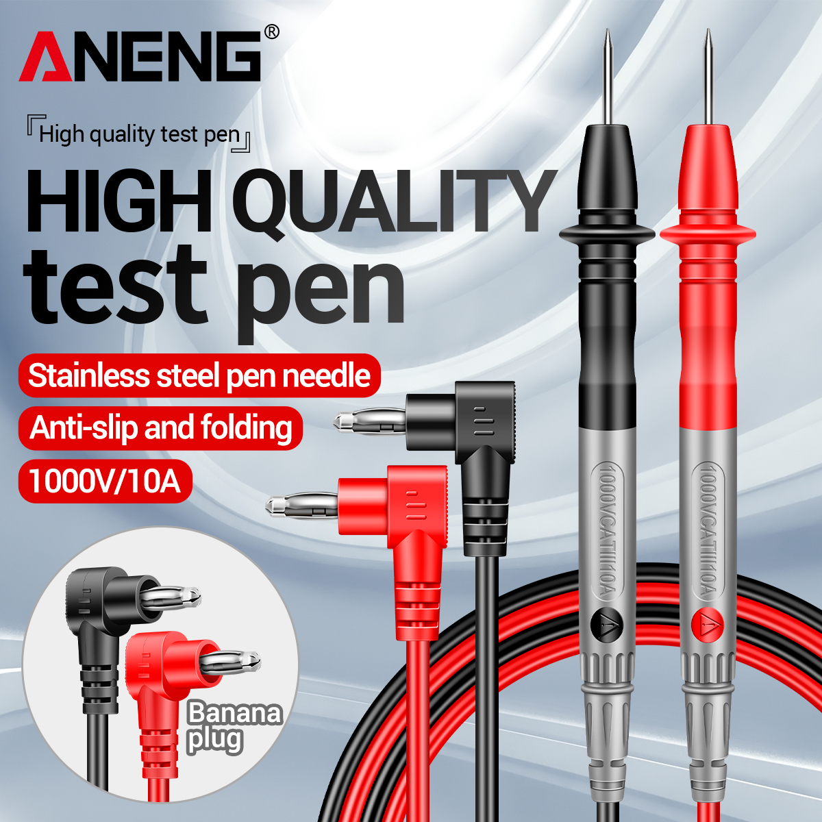 ANENG PT840 Digital Multimeter Probe Kit - Test Leads Rated for 1000V ...