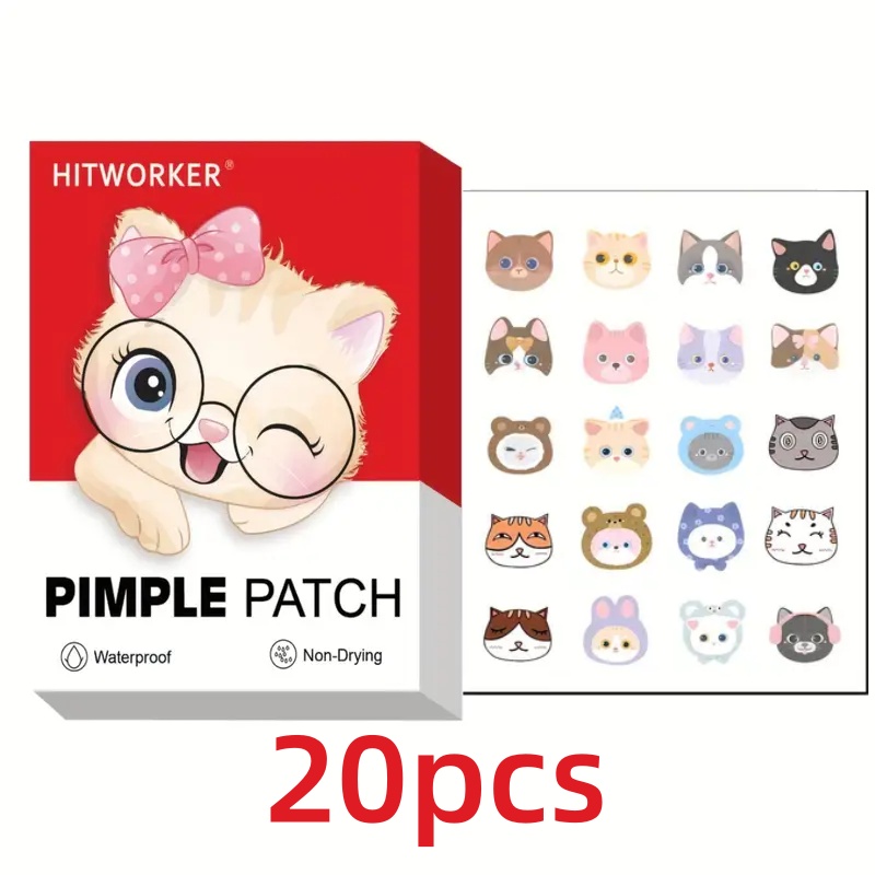 20/100 Pieces Cat Cute Pimple Stick, Invisible Concealer Stick ...