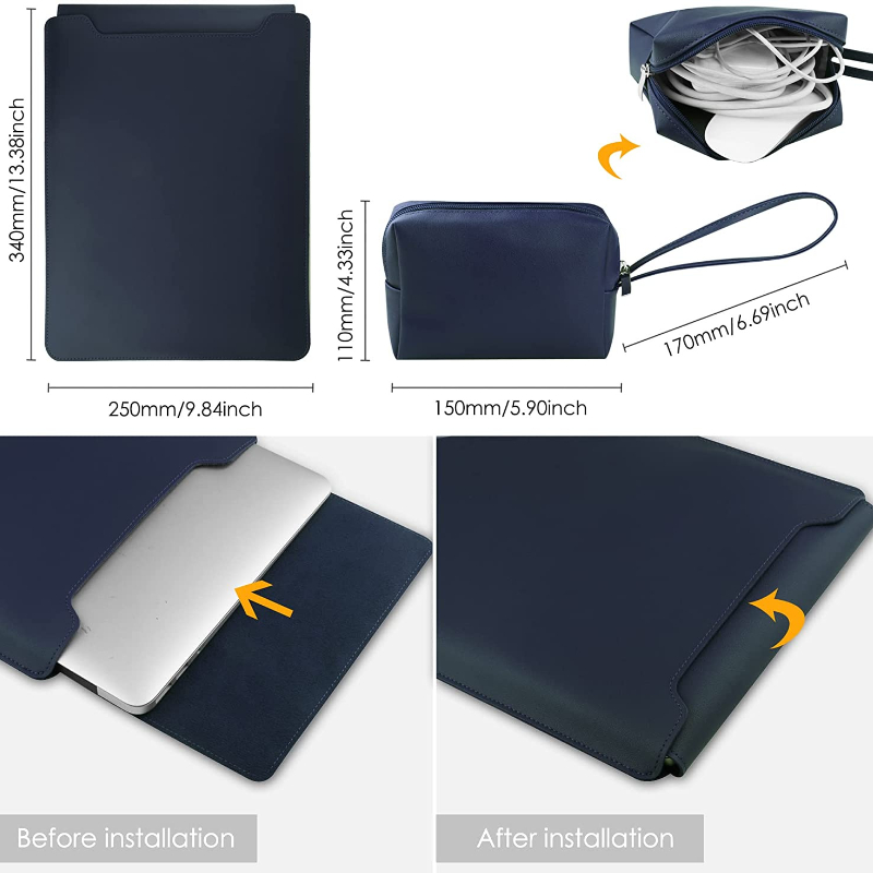 13/14/15/16 inch Laptop Sleeve 3in1 Waterproof Laptop Pouch Tablet Case ...
