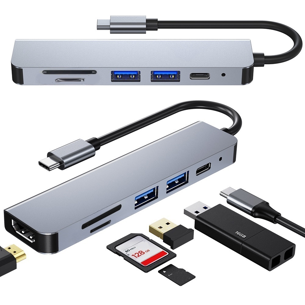 USB Port HUB 4K HDMI Adapter USB3.0 USB2.0 Type-C PD Charging Dock for ...
