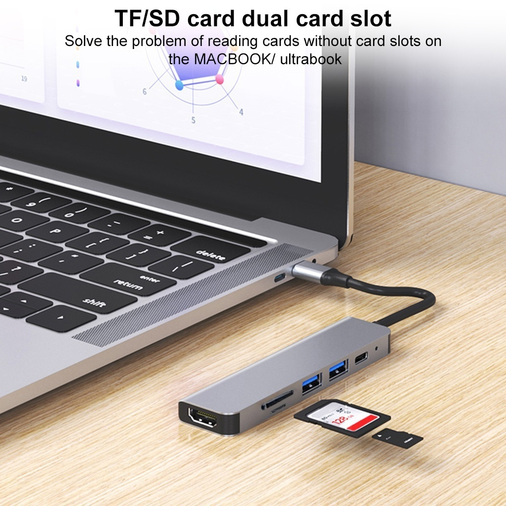USB Port HUB 4K HDMI Adapter USB3.0 USB2.0 Type C PD Charging Dock for ...