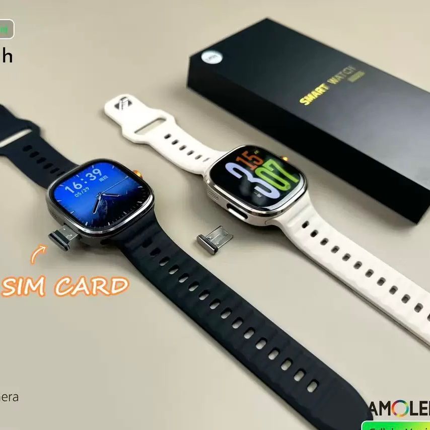 Global version 5G/4G simcard android Smart Watch 8 AMOLED Screen Video ...